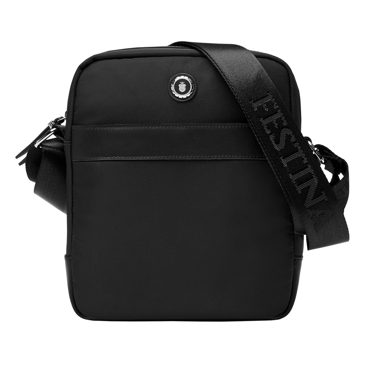 Men's travel crossbody bags FESTINA Black Nylon Reporter bag Button ...