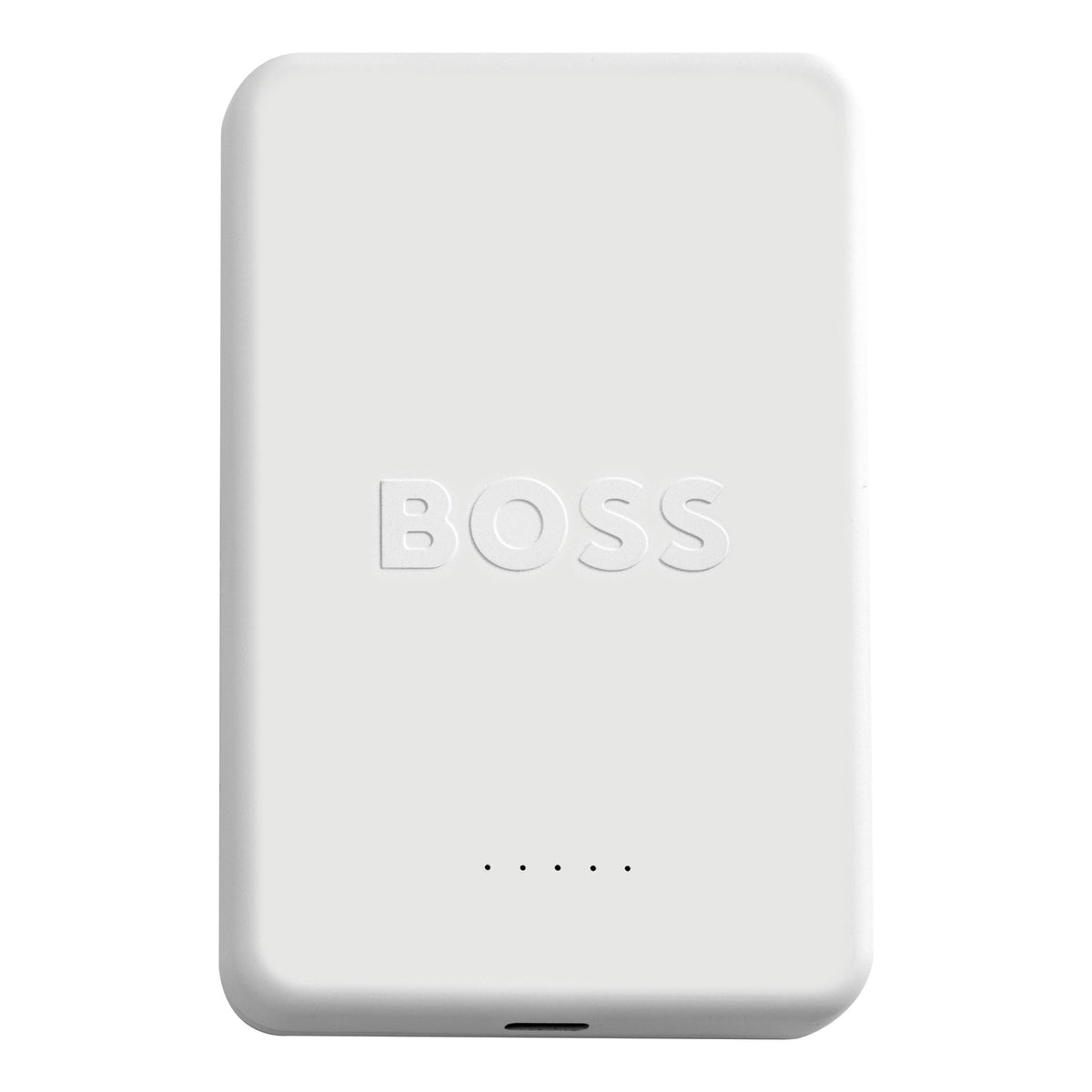 Rubberized Magsafe portable charger HUGO BOSS White Power bank Iconic ...