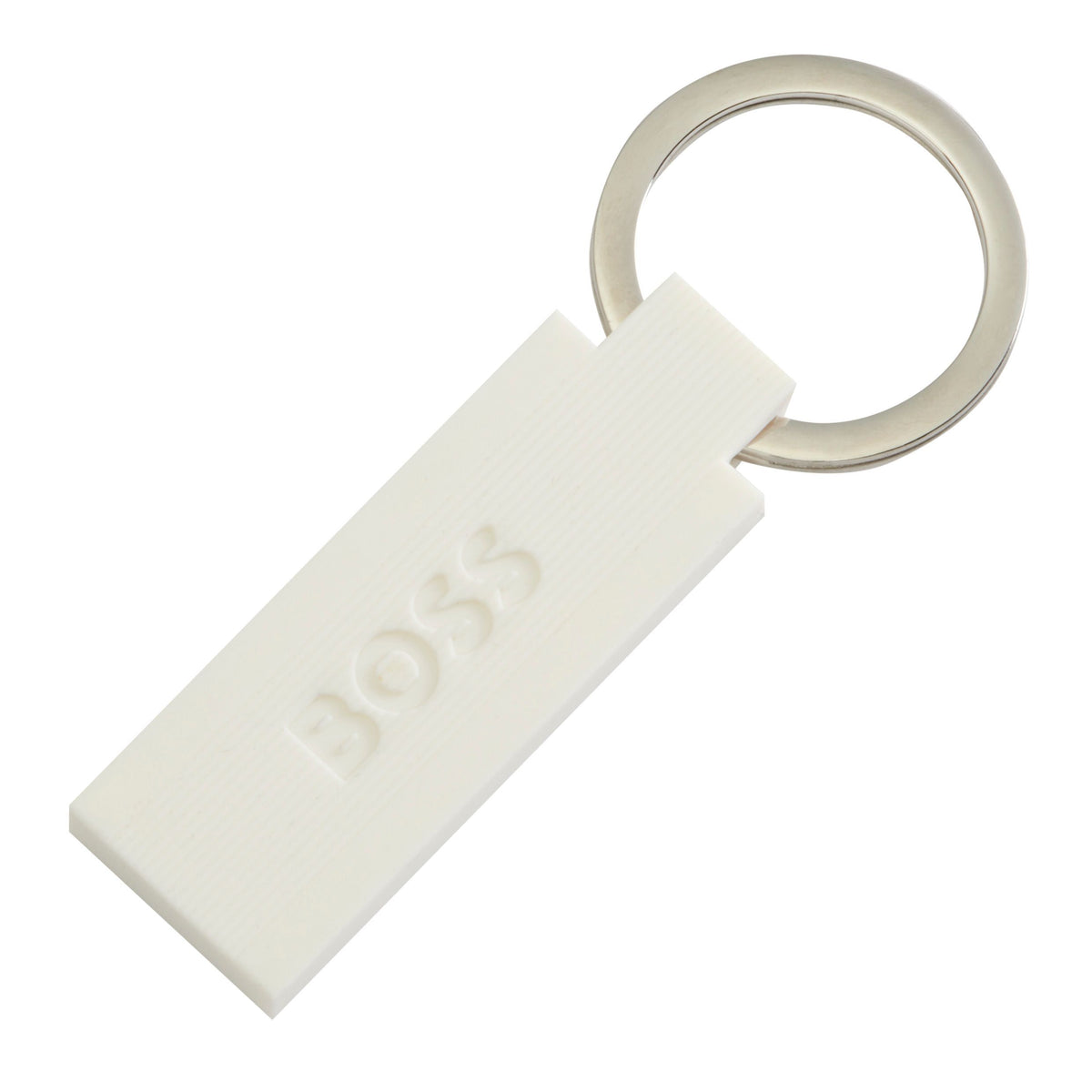 Silicone keychain & keyholder HUGO BOSS White Key ring Edge Iconic ...