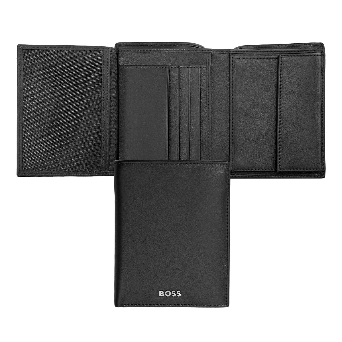 Vertical wallet BOSS Smooth Black Money wallet Vertical flap Classic ...
