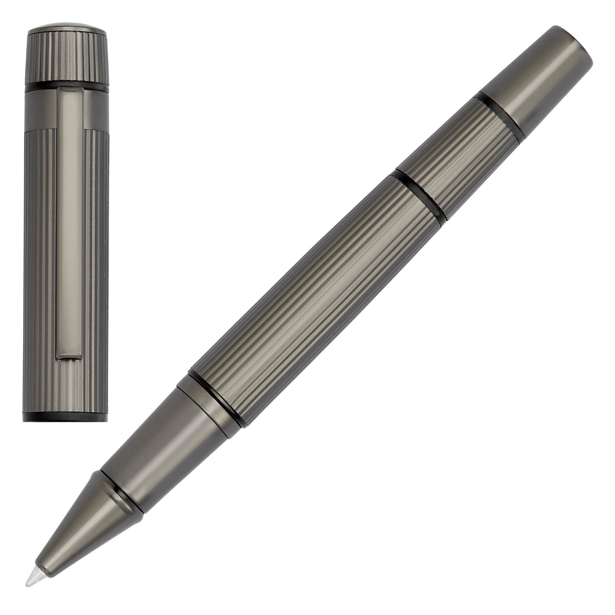 Vertical stripes pens HUGO BOSS Rollerball pen Core in gun color ...