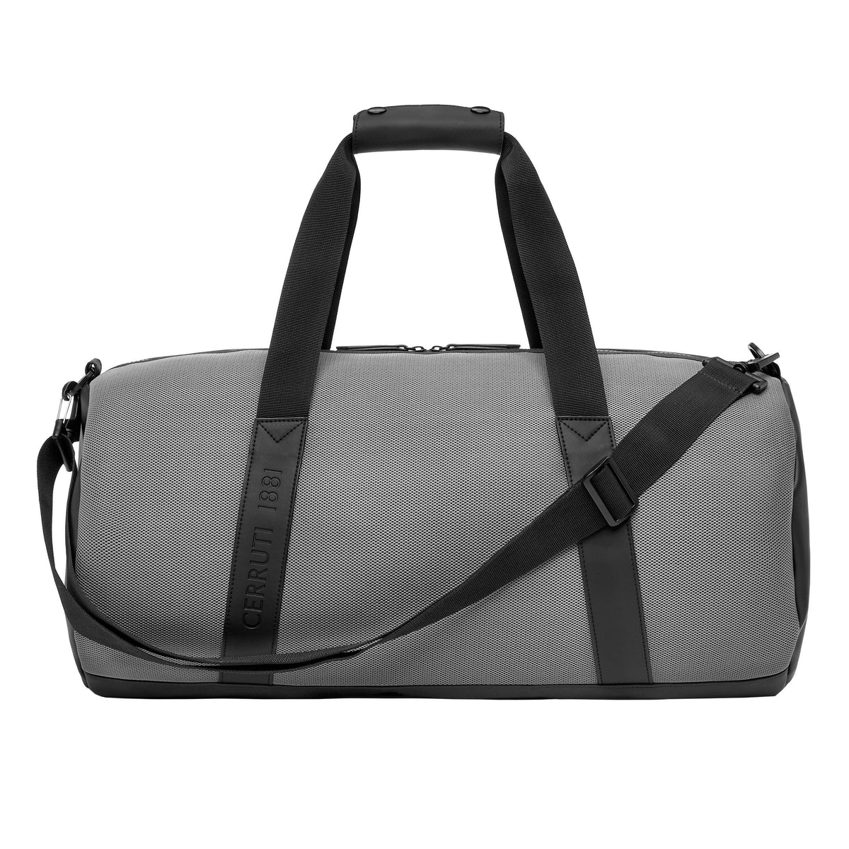 Men's designer gym bags CERRUTI 1881 Chic Grey Sport bag Mesh – Luxury ...