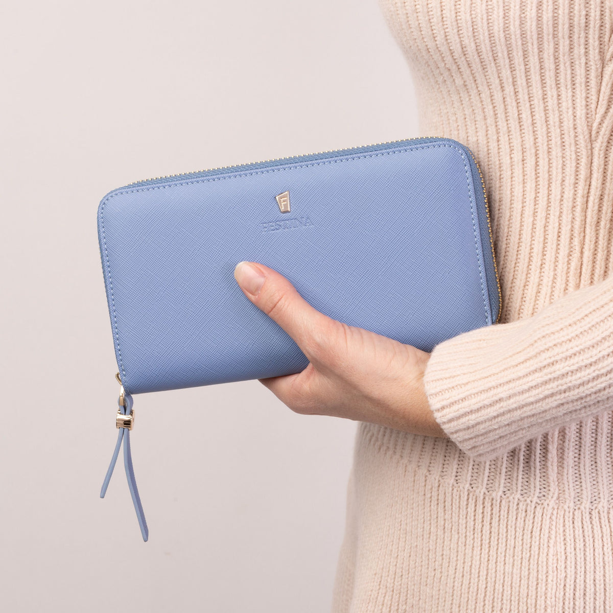 Designer wallet for her Festina light blue travel wallet Mademoiselle ...