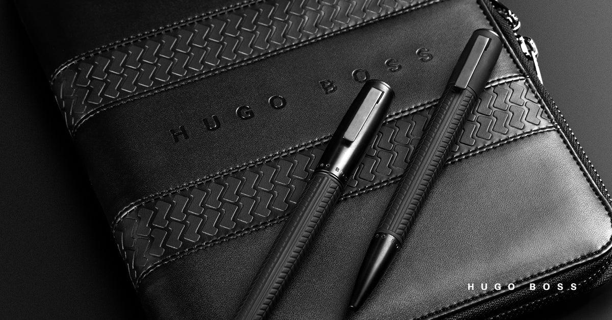 HUGO BOSS A4 Conference folder Tire in Dark Chrome Plating – Luxury ...