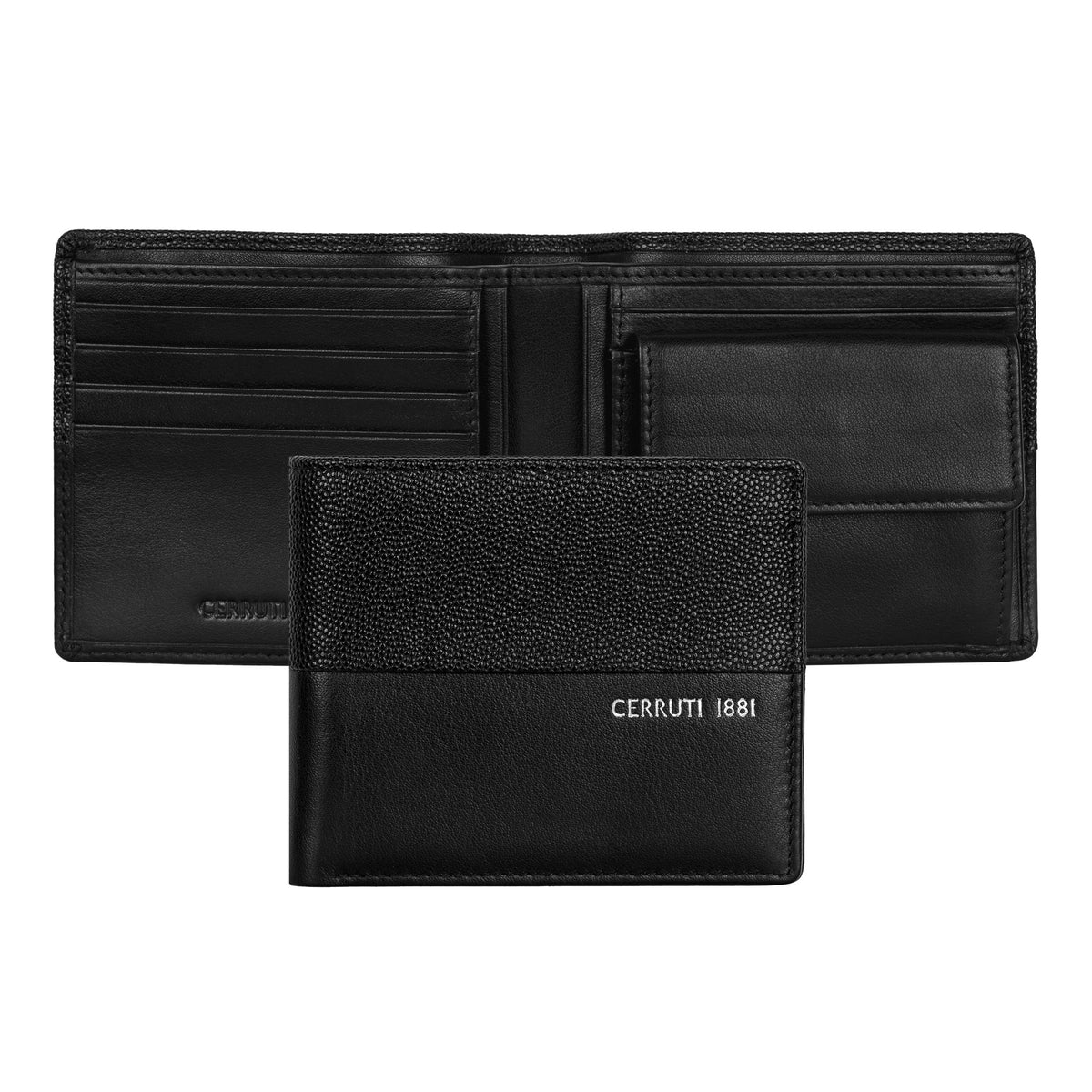 Designer bifold wallets for men CERRUTI 1881 black money wallet Oxford ...