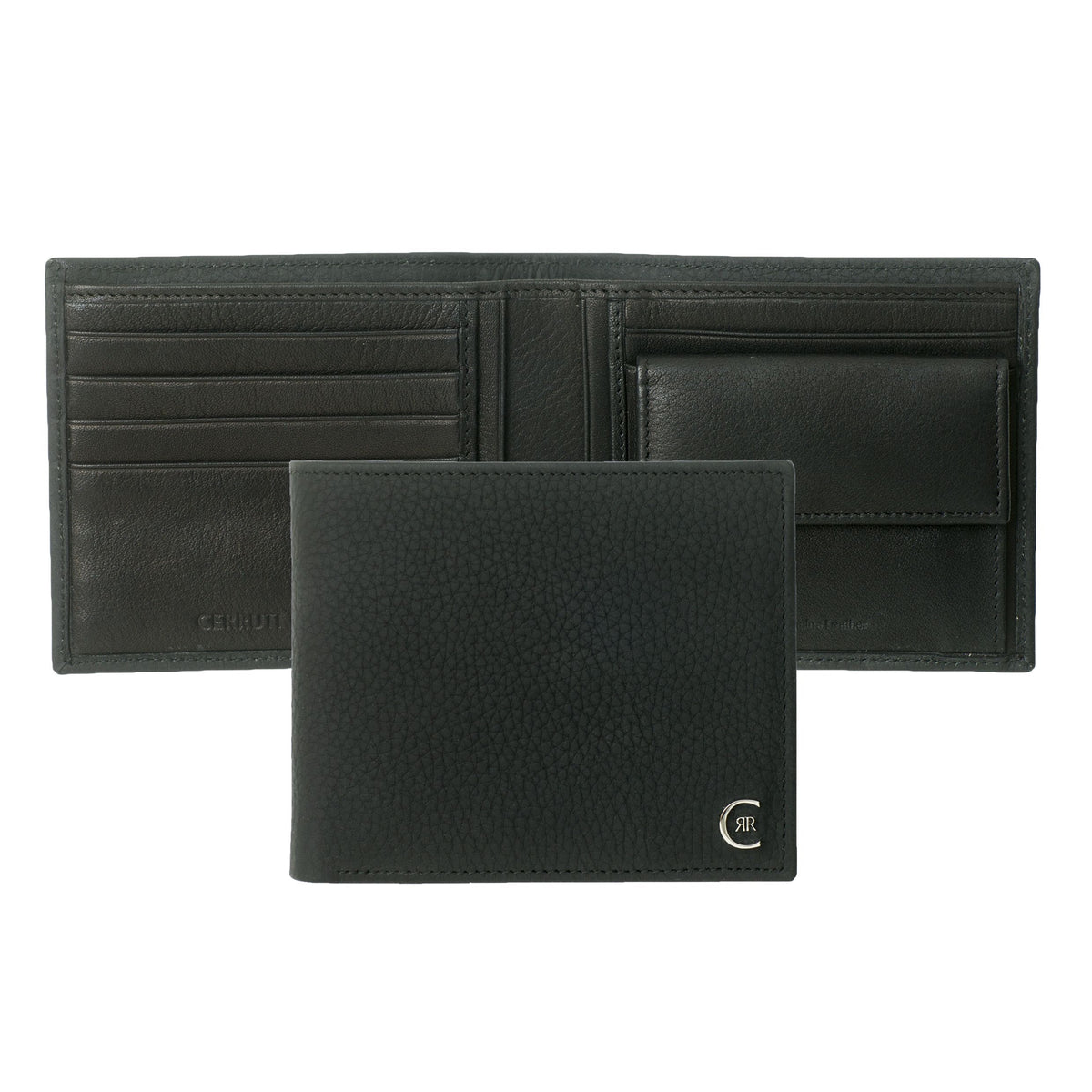 Gift for him CERRUTI 1881 Black Leather Money Wallet Hamilton – Luxury ...