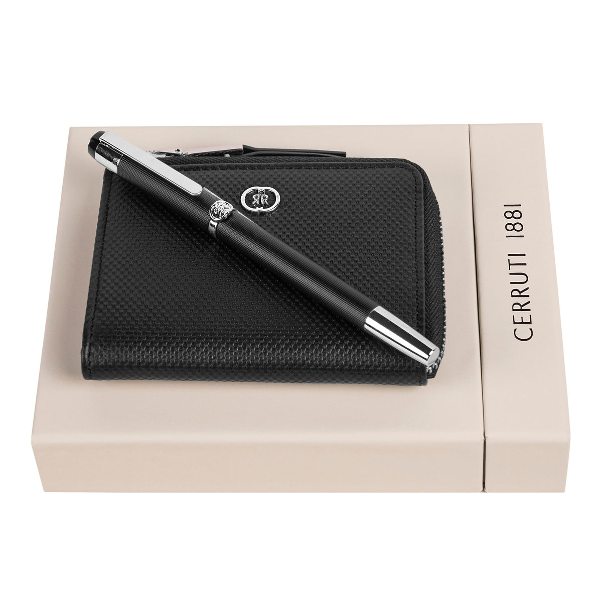 Cerruti 1881 Set REGENT Black | Fountain pen & Card holder – Luxury ...